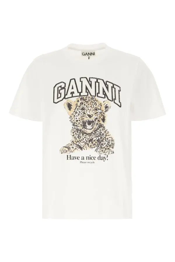GANNI Graphic Print T-shirt - Multicolor