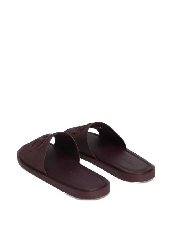 Dolce & Gabbana Logo Slide Sandals - Red