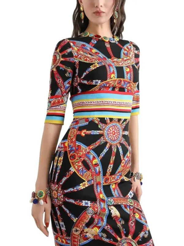 Dolce & Gabbana Printed Long Dress