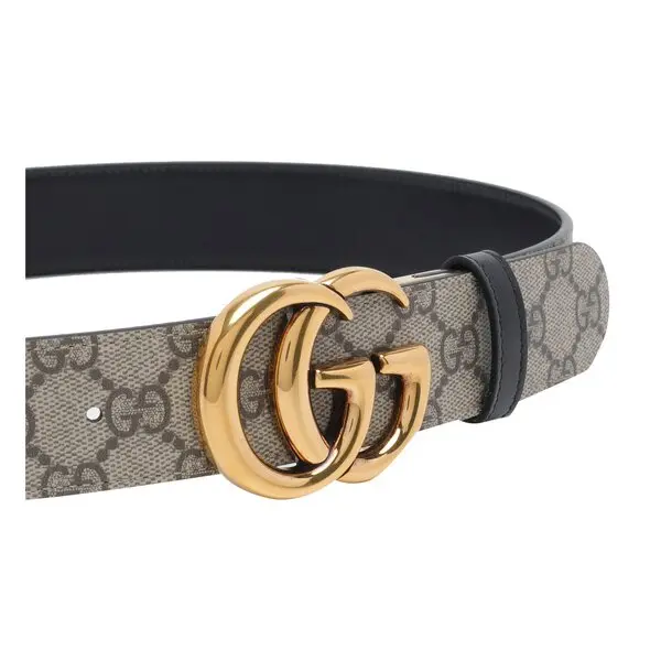 Gucci Gg Supreme Canvas Belt - Gray