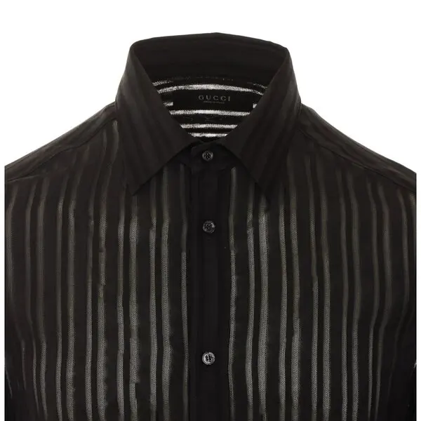 Gucci Striped Silk Gauze Shirt