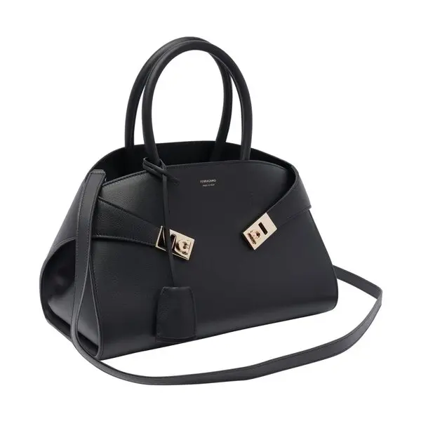 FERRAGAMO Small Hug Handbag - Black