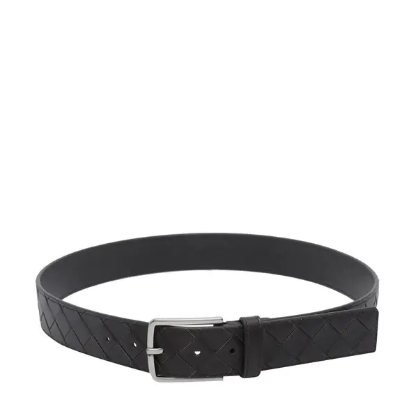 Bottega Veneta Intrecciato Leather Belt - Brown