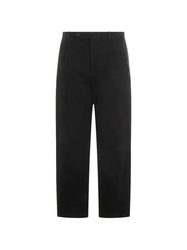 JIL SANDER Straight-leg Cotton Trousers - Black