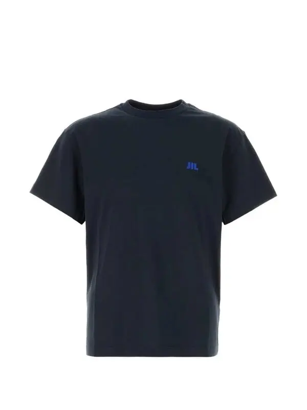 JIL SANDER T-shirt With Embroidered Logo - Black