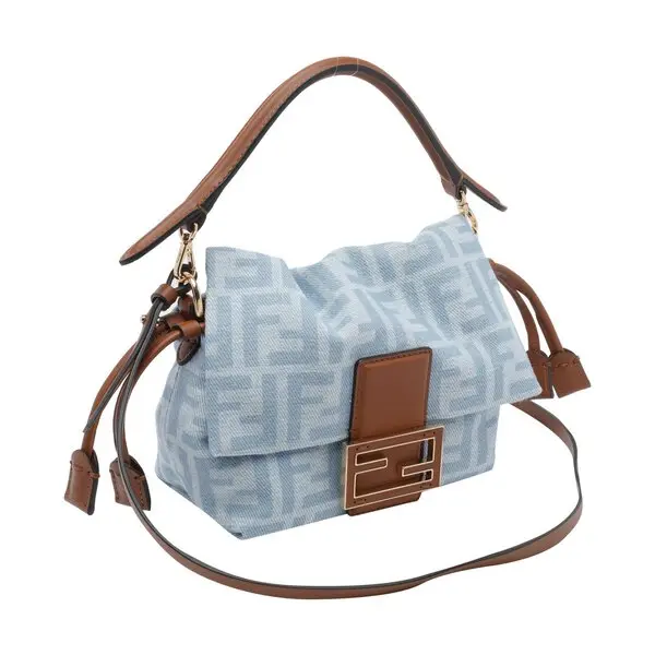 Fendi Small Mamma Baguette Denim Bag