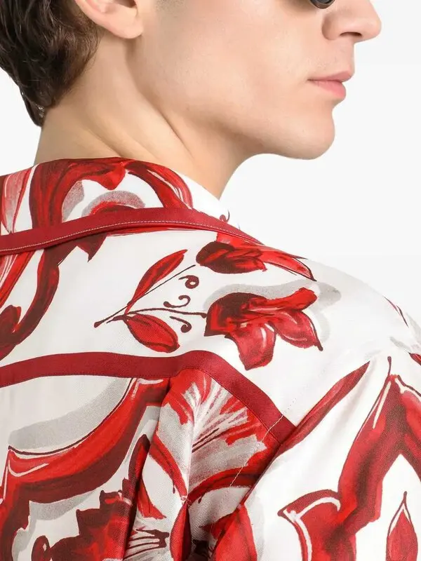 Dolce & Gabbana Vanity Twill Shirt With Majolica Print