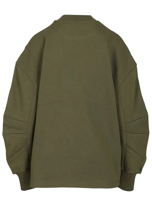 Attico Sweatshirt With Embroidered Logo - Green