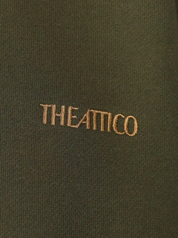 Attico Sweatshirt With Embroidered Logo - Green