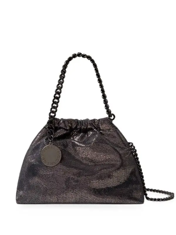 Stella McCartney Falabella Mini Tote Bag With Crackle Effect - Blue
