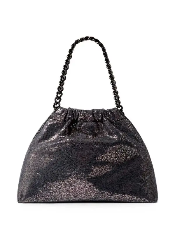 Stella McCartney Falabella Mini Tote Bag With Crackle Effect - Blue