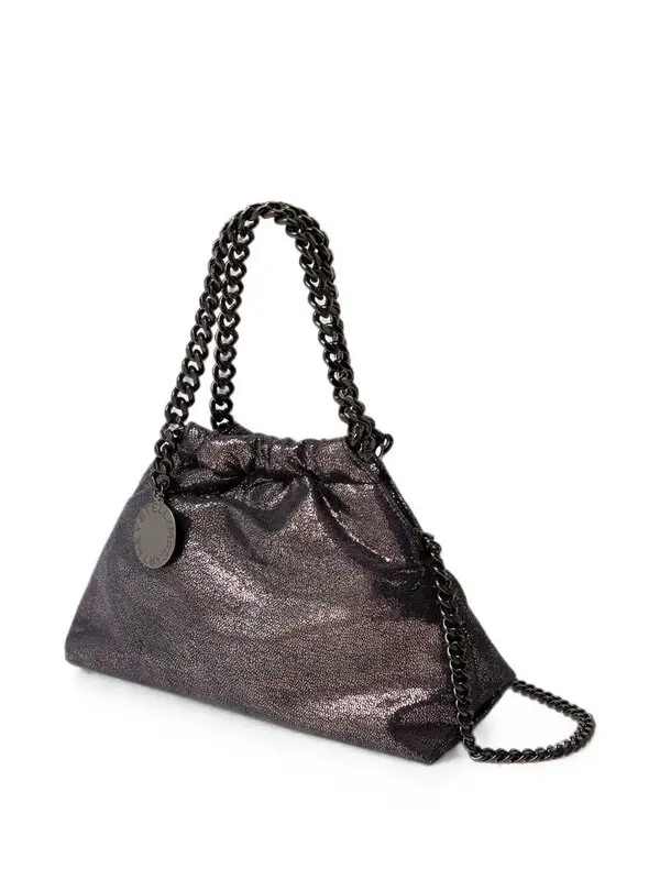 Stella McCartney Falabella Mini Tote Bag With Crackle Effect - Blue