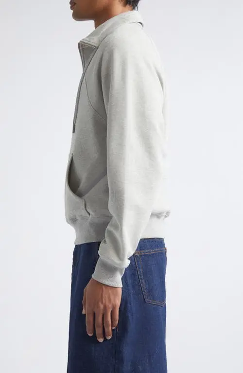 Ami De Coeur Embroidered Quarter Zip Pullover