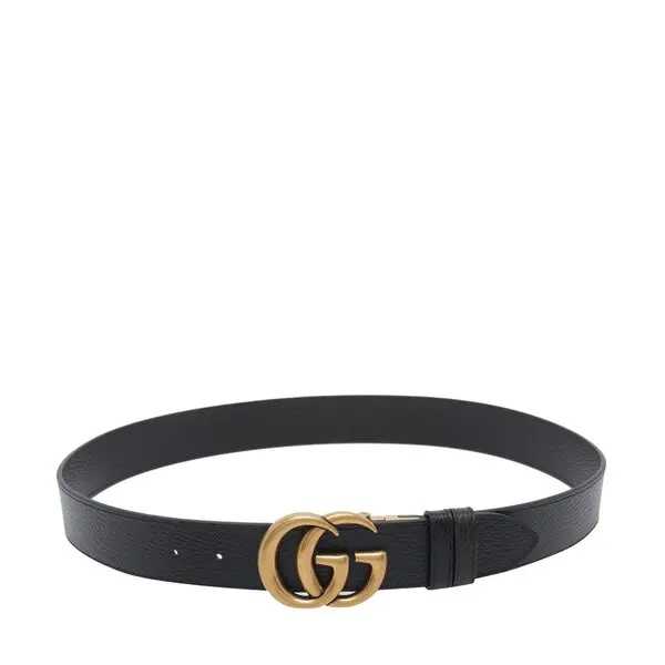 Gucci Reversible Gg Logo Belt - Black