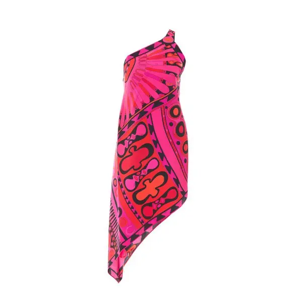Emilio Pucci Graphic Print Halter Neck Sleeveless Dress - Pink