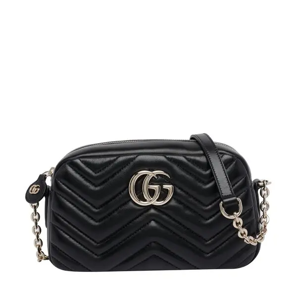 Gucci Gg Marmont Quilted Leather Shoulder Bag - Black
