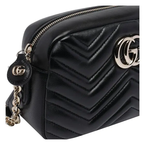Gucci Gg Marmont Quilted Leather Shoulder Bag - Black