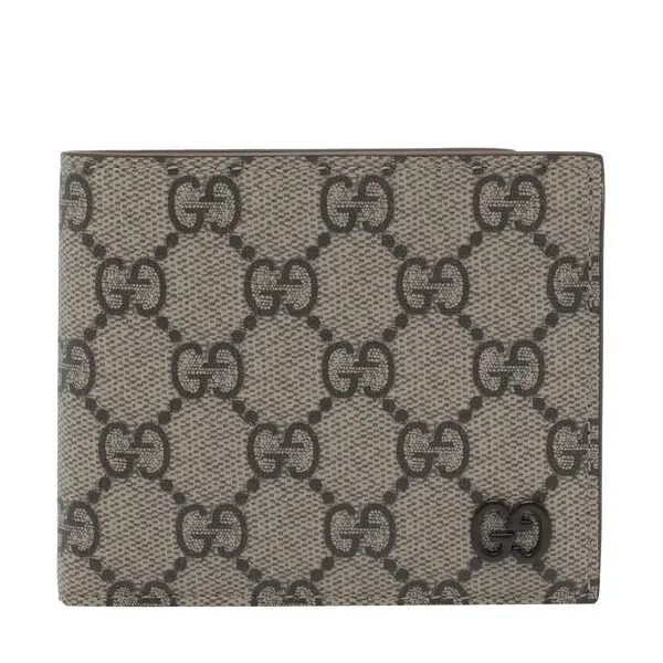 Gucci Bi-fold Gg Logo Wallet - Gray