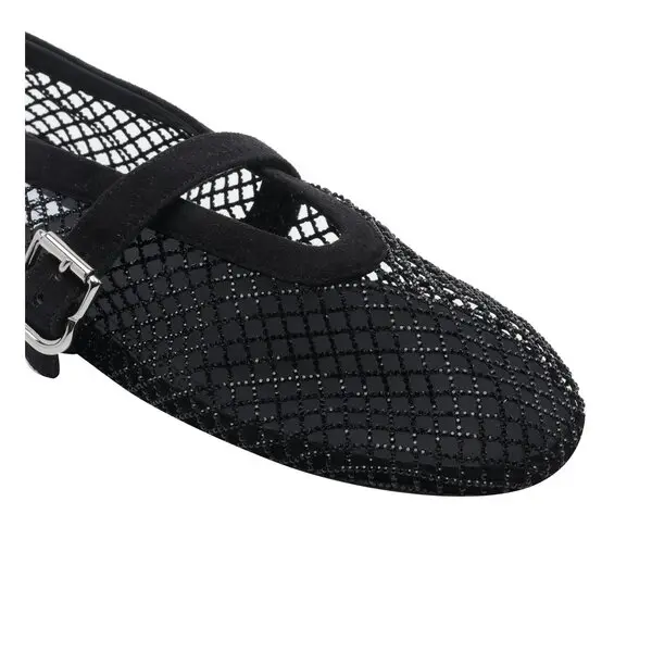 Alaïa Strass Fishnet Flat Ballets