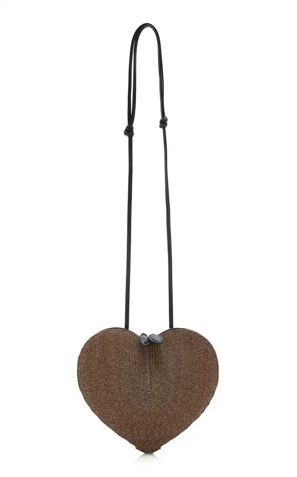 Alaïa Le Cœur Braided Heart Bag - Brown