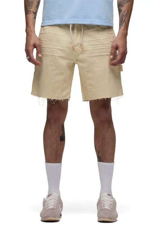 Hudson Jeans Cutoff Cotton Twill Carpenter Shorts - Dusty Sand