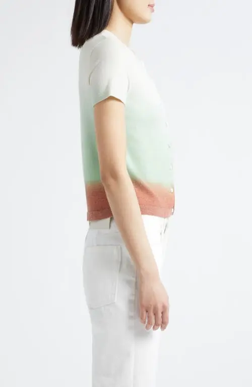3.1 Phillip Lim Short Sleeve Crop Wool Blend Cardigan