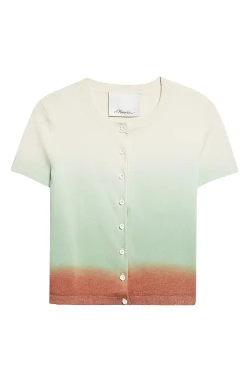 3.1 Phillip Lim Short Sleeve Crop Wool Blend Cardigan