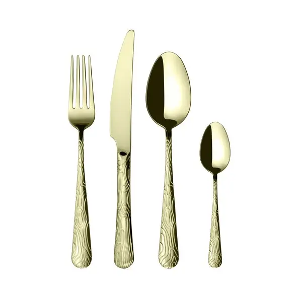 Mojjere Stainless Steel 18/10 Cutlery 16 Set Champagne Design - Gold