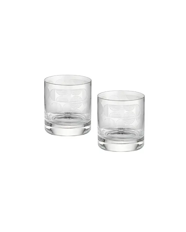 Mojjere Water Glass Solar Graphic Pattern 2pcs