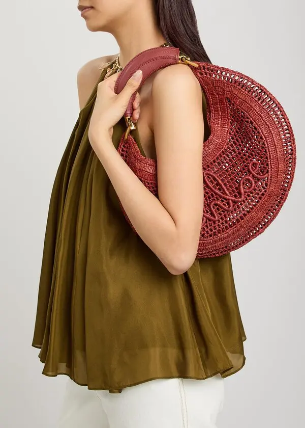 Chloé Raffia Shoulder Bag - Red