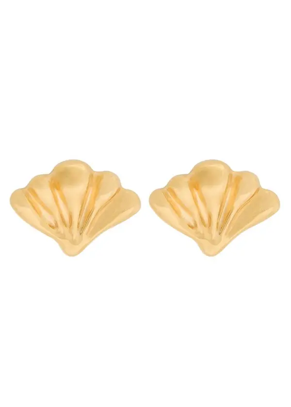 Chloé Shell Motif Earrings - Gold