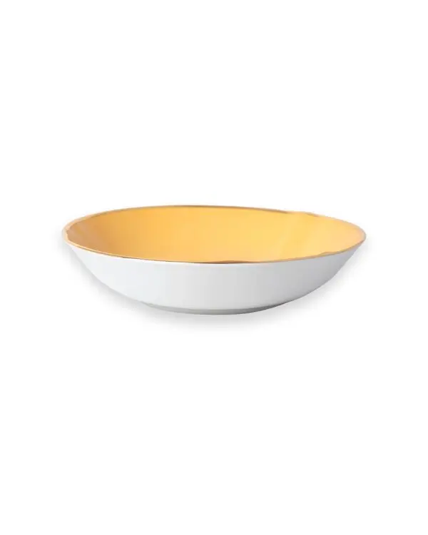 Mojjere Fine Porcelain Soup Plate Papaya Color Design - Orange