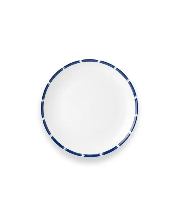 Mojjere Fine Porcelain Dinner Plate Textile Border Design
