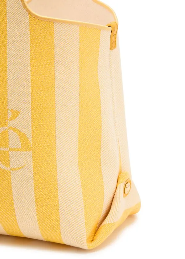Chloé Striped Jacquard Canvas East-west Tote Bag - Yellow