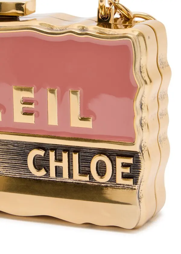 Chloé Soleil Minaudière Brass Clutch - Gold