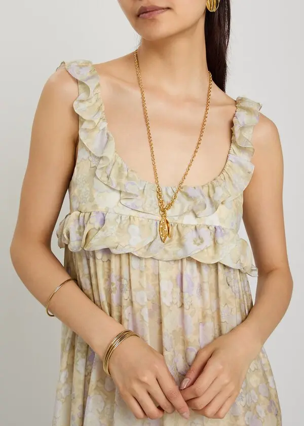 Chloé Corn Pendant Necklace With Resin Pearls