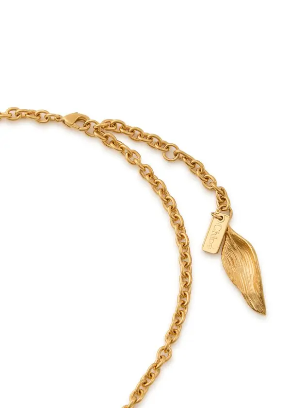 Chloé Corn Pendant Necklace With Resin Pearls