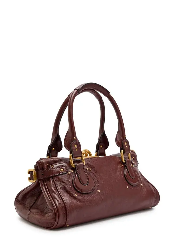 Chloé Paddington Grained Leather Shoulder Bag - Brown
