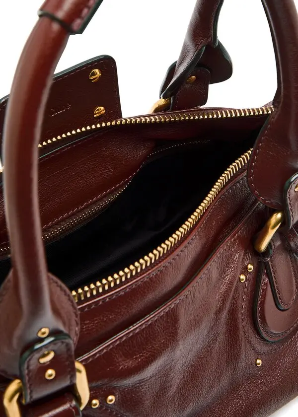 Chloé Paddington Grained Leather Shoulder Bag - Brown