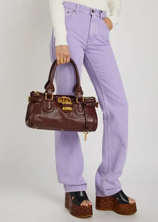 Chloé Paddington Grained Leather Shoulder Bag - Brown