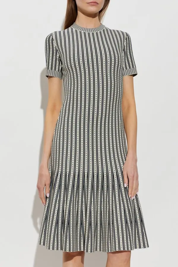 Alexander McQueen Dress With Stripe Pattern