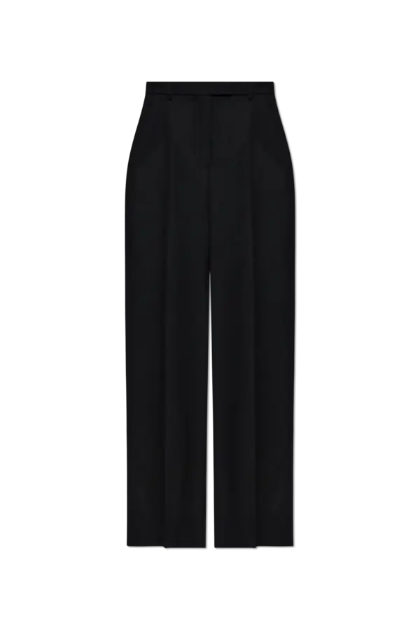 Alexander McQueen Wool Pleated Trousers