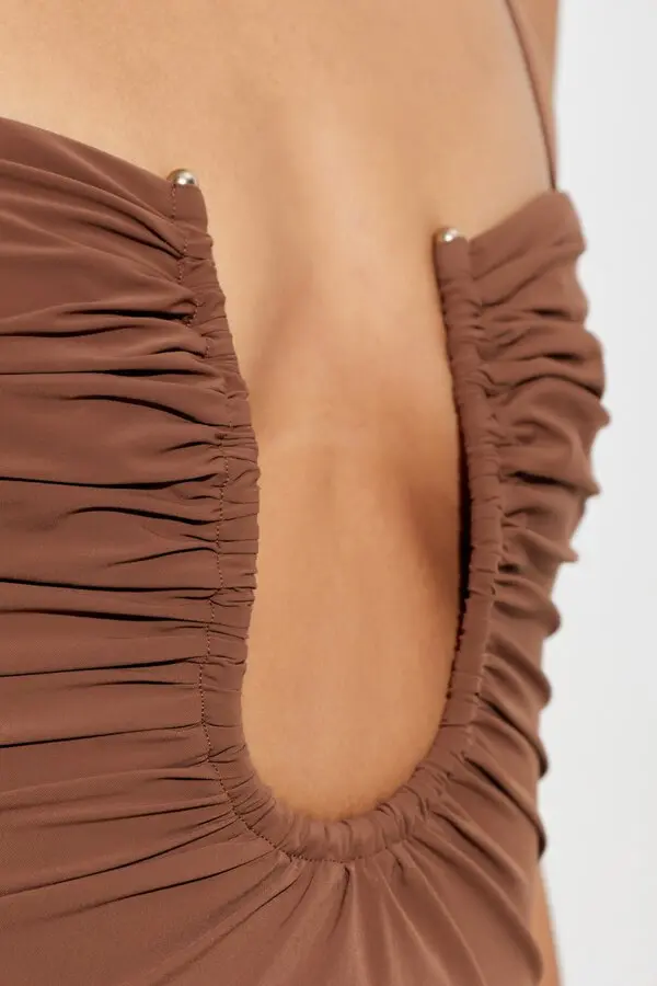 Christopher Esber Arced Ruched' One-piece Swimsuit