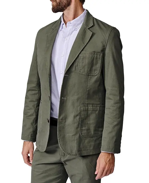 AUBIN Mareham Patch Pocket Blazer - Khaki