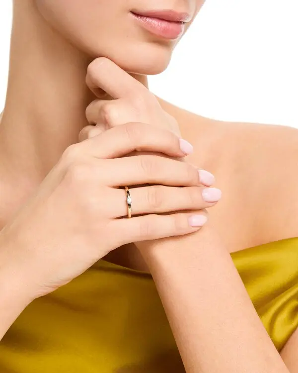 Bloomingdale'S Diamond Bezel Stacking Ring In 14k Yellow 0.15 Tcw