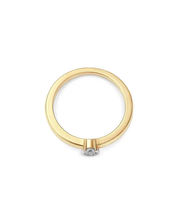 Bloomingdale'S Diamond Bezel Stacking Ring In 14k Yellow 0.15 Tcw