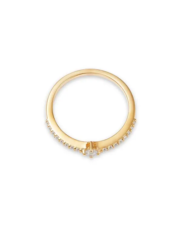 Bloomingdale'S Diamond Pave Band Ring In 14k Yellow 0.25 Tcw