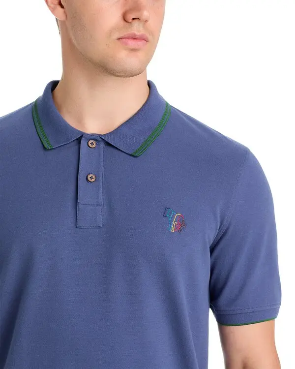 Paul Smith Regular Fit Logo Polo Shirt - Indigo