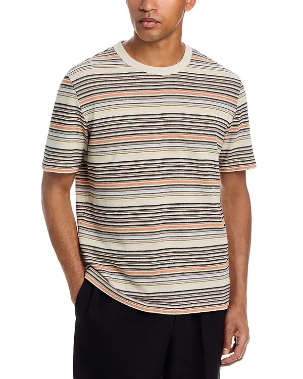 Paul Smith Regular Fit Stripe Crewneck T-shirt - Multi Colored