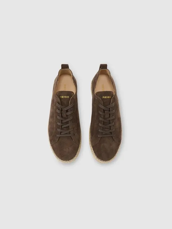 REISS Cade Suede Espadrille Sneakers
